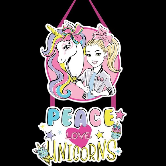 JoJo Siwa | Wall Decor | Jojo Siwa Peace Love Unicorns 65 X 15 Hanging ...